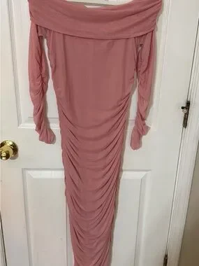 Fashion Nova | Dresses | Fashion Nova Off The Shoulder Ruched Maxi ...